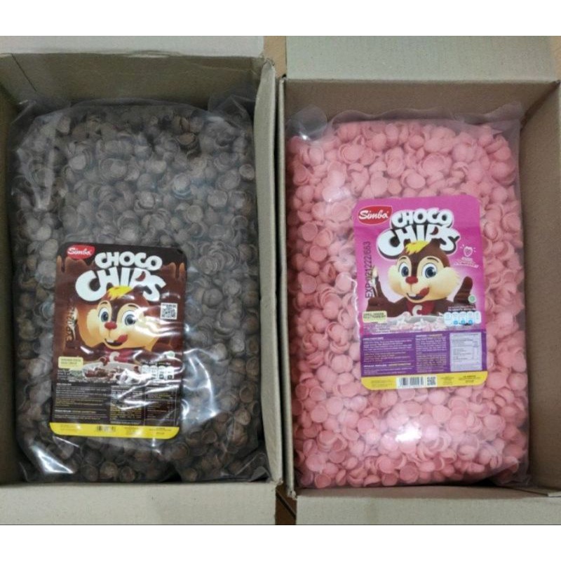 Jual CEREAL SIMBA CHOCO CHIPS 1ball 950gr strawberry|| coklat | Shopee ...