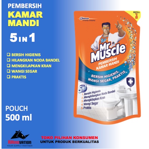 Jual Mr Muscle Pembersih Kamar Mandi 5in1 Pouch 500 ml | Shopee Indonesia