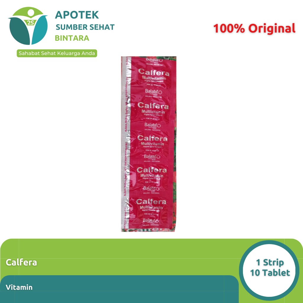 Jual Calfera Vitamin Daya Tahan Tubuh 1 Strip 10 Tablet | Shopee Indonesia