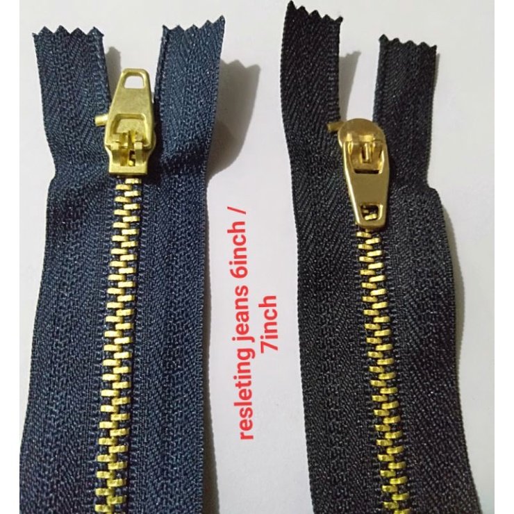 Jual resleting jeans ukuran 6inch / 7inch - 1pcs | Shopee Indonesia