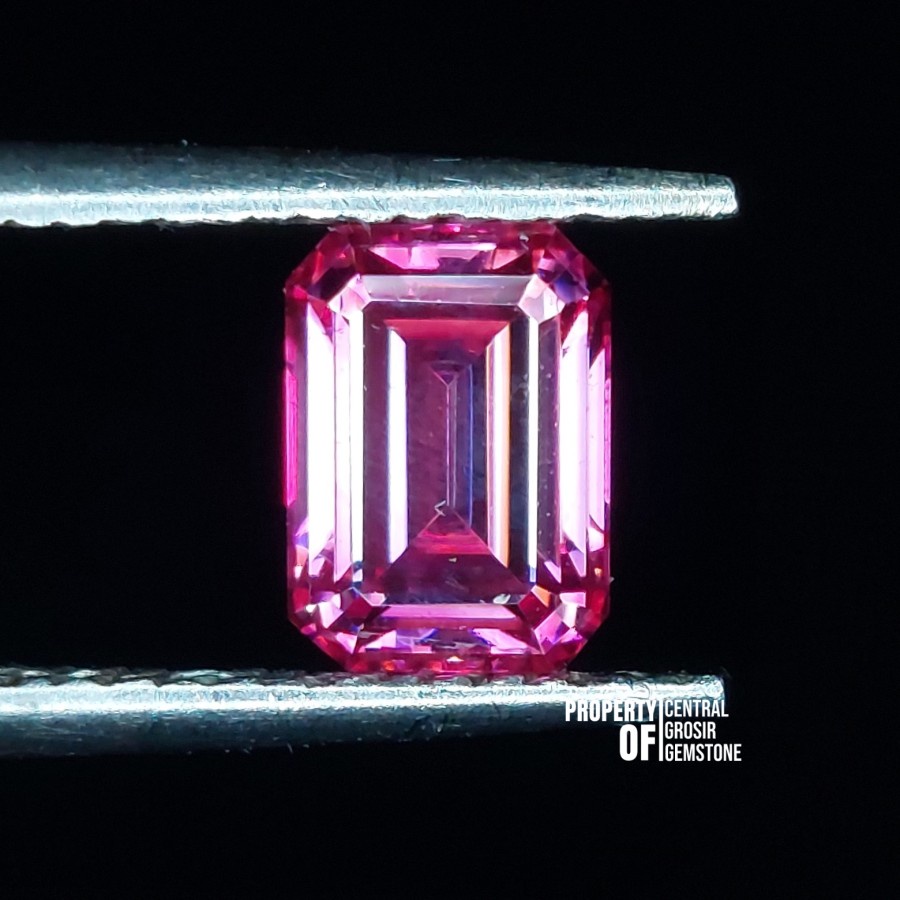 Jual Batu Moissanite Diamond Red Permata Merah Like Berlian Sertifikat ...