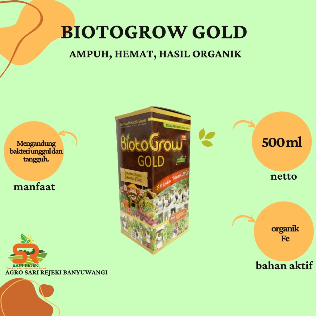 Jual BIOTOGROW GOLD 500ML FORMULA PROBIOTIK SUPER/ PUPUK ORGANIK CAIR ...
