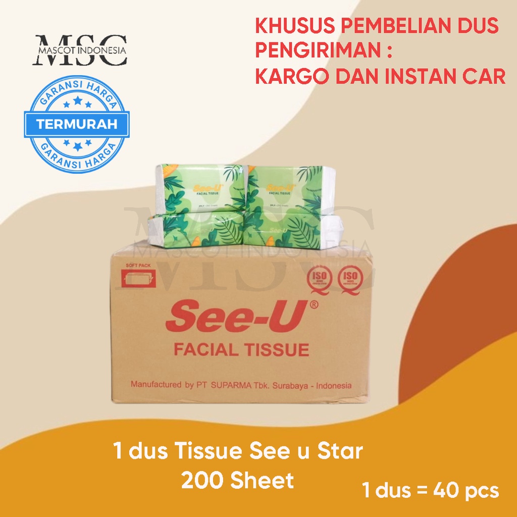 Jual (1 Dus) Tissue See U Star 200 Sheet 40 pcs | Shopee Indonesia