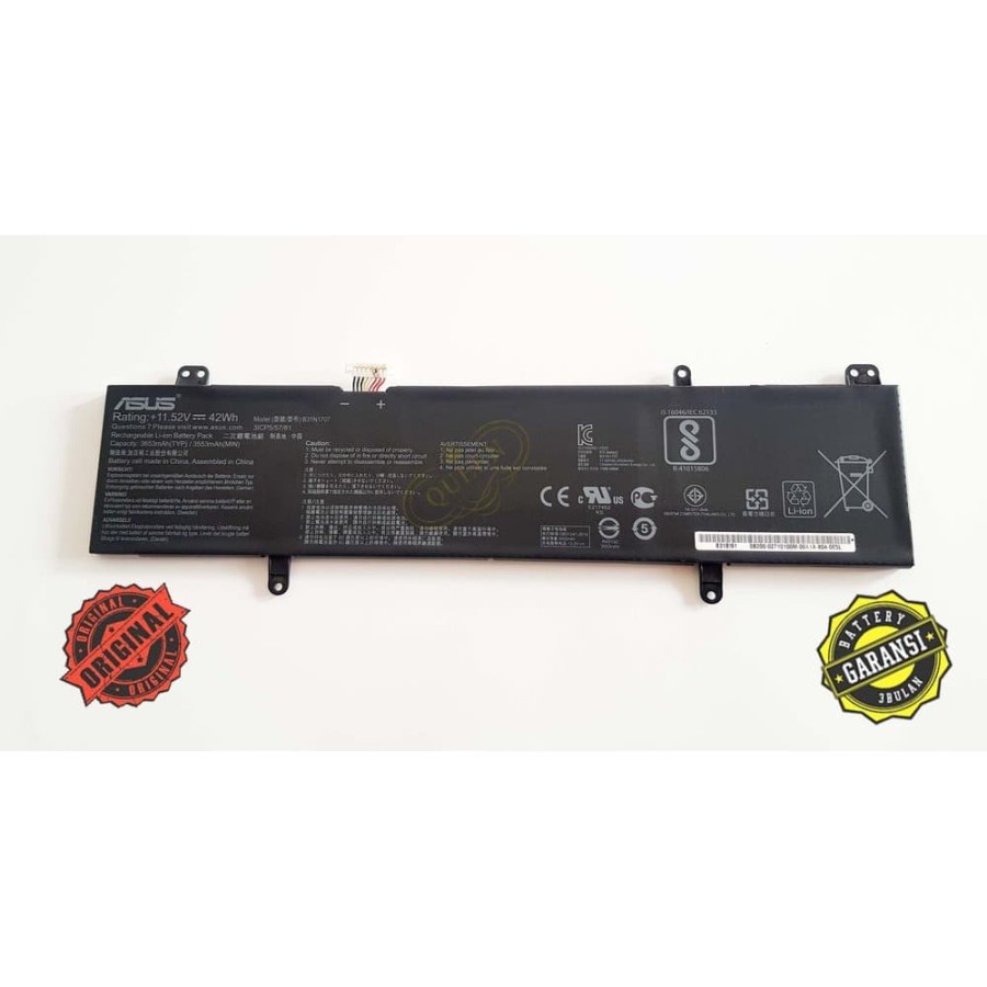 Jual BATERAI LAPTOP ASUS VIVOBOOK S14 S410UA S410UN S410UQ B31N1707 SERIES ORIGINAL | Shopee ...