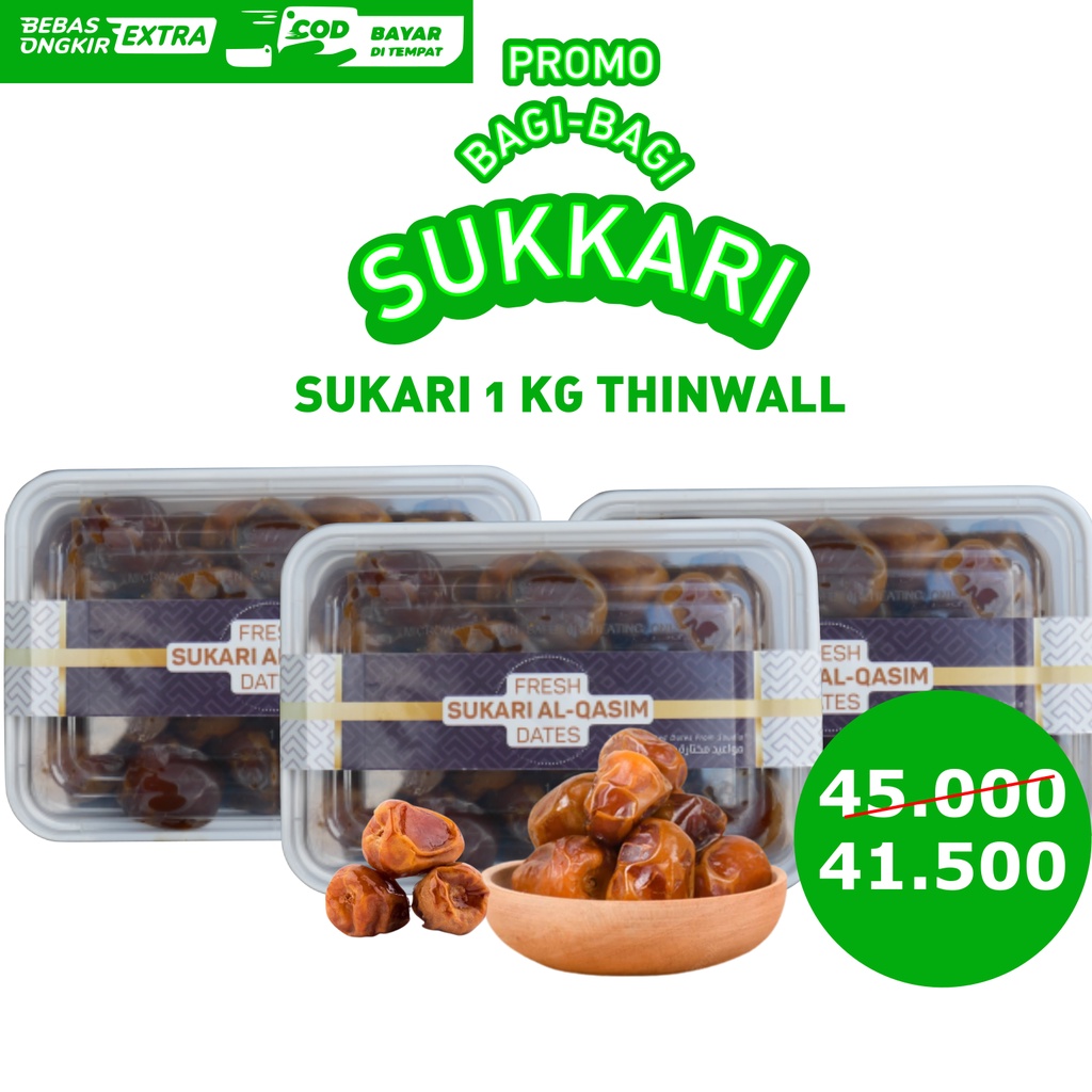 Jual Kurma Sukari 1 KG Premium Timur Tengah Sukkari Original High ...