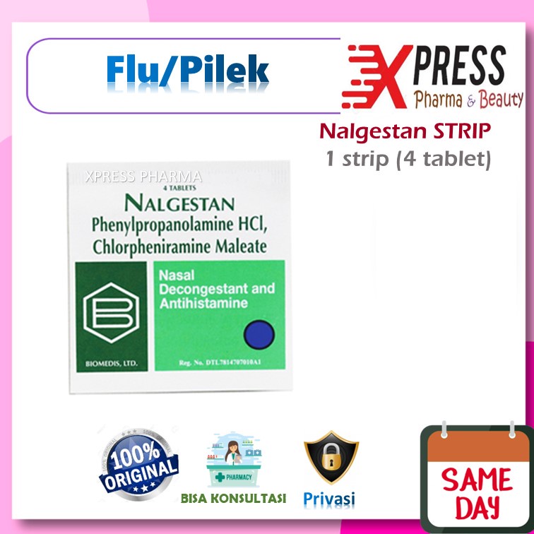 Jual ⚡XPRESS⚡ Nalgestan STRIP isi 4 Tablet Obat Pilek Alergi Hidung ...