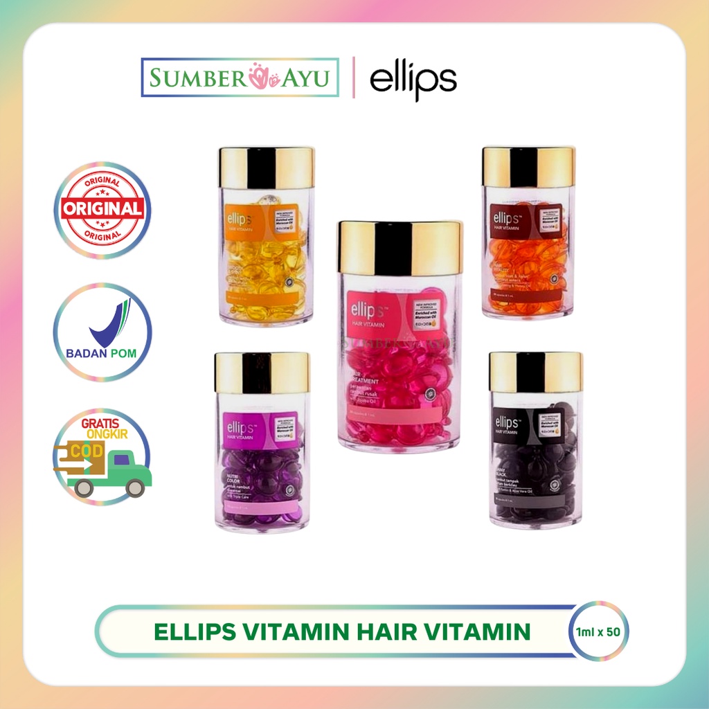 Jual Ellips Hair Vitamin (Moroccan Oil) ISI 50 Capsule (JAR) | Shopee ...
