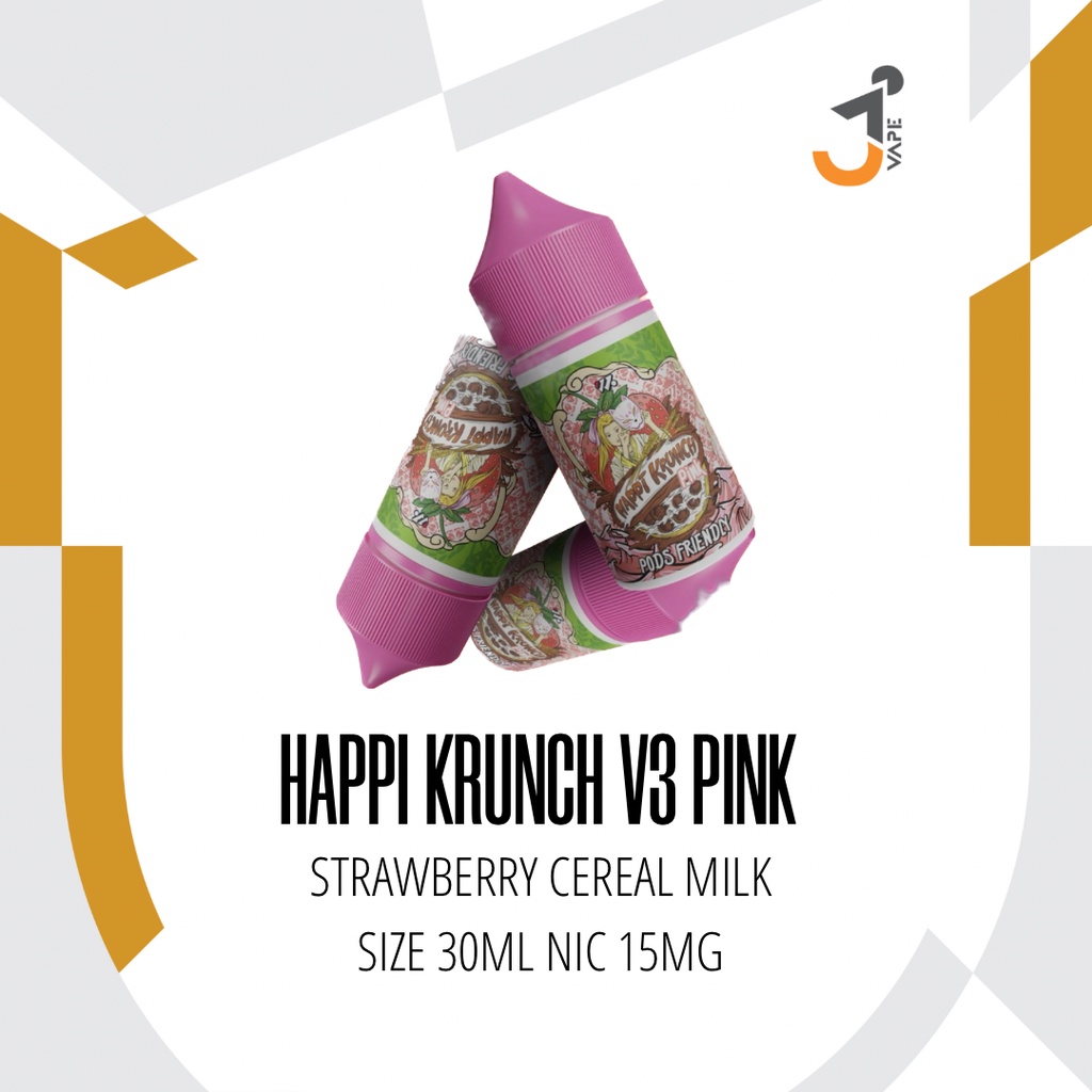 Jual HAPPI KRUNCH V3 PINK PODS FRIENDLY 30ML BY WISE JUICE E-LIQUID | Shopee Indonesia