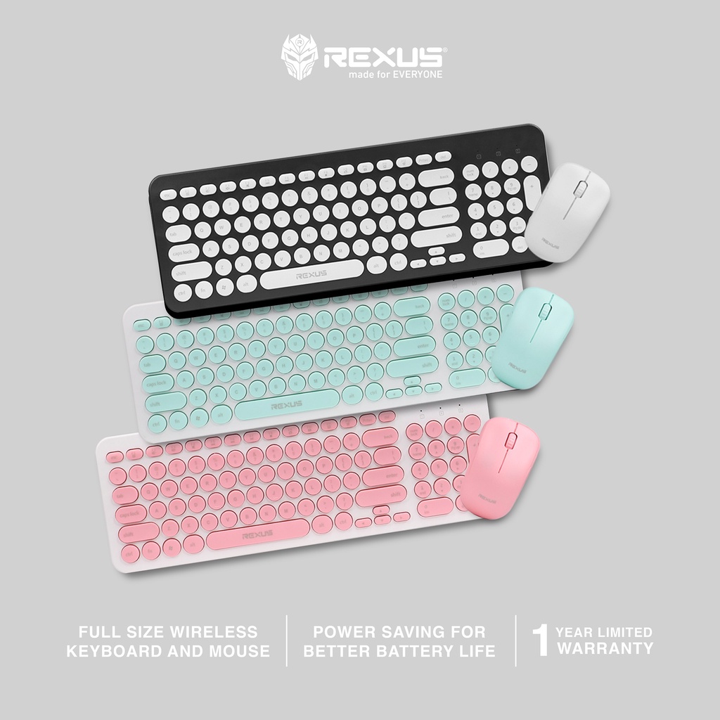 Jual Rexus Keyboard Mouse Wireless KM10 Combo | Shopee Indonesia