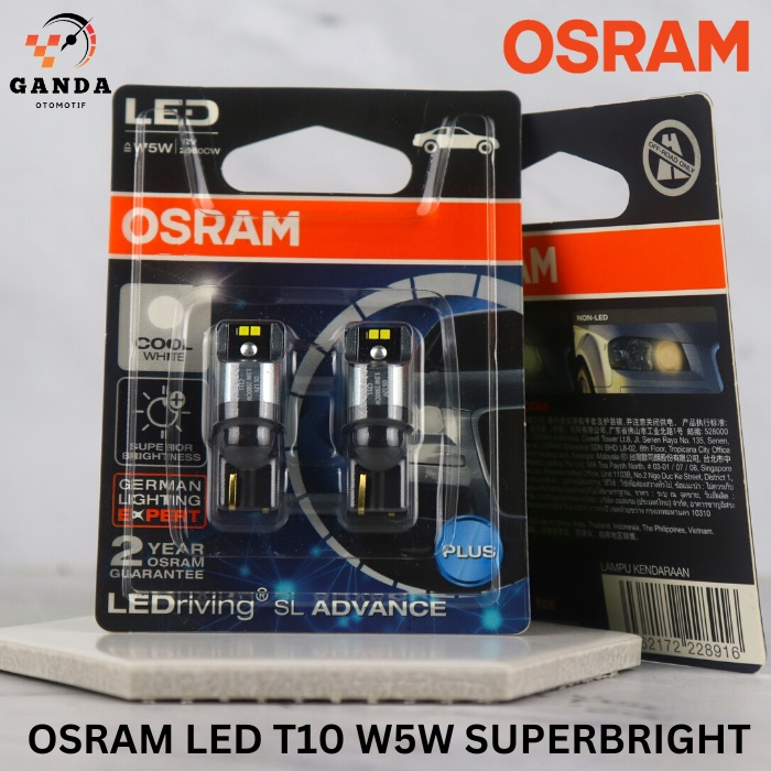 Jual BOHLAM LAMPU LED OSRAM T10 W5W LEDRIVING COOLWHITE(SL ADVANCE PLUS ...