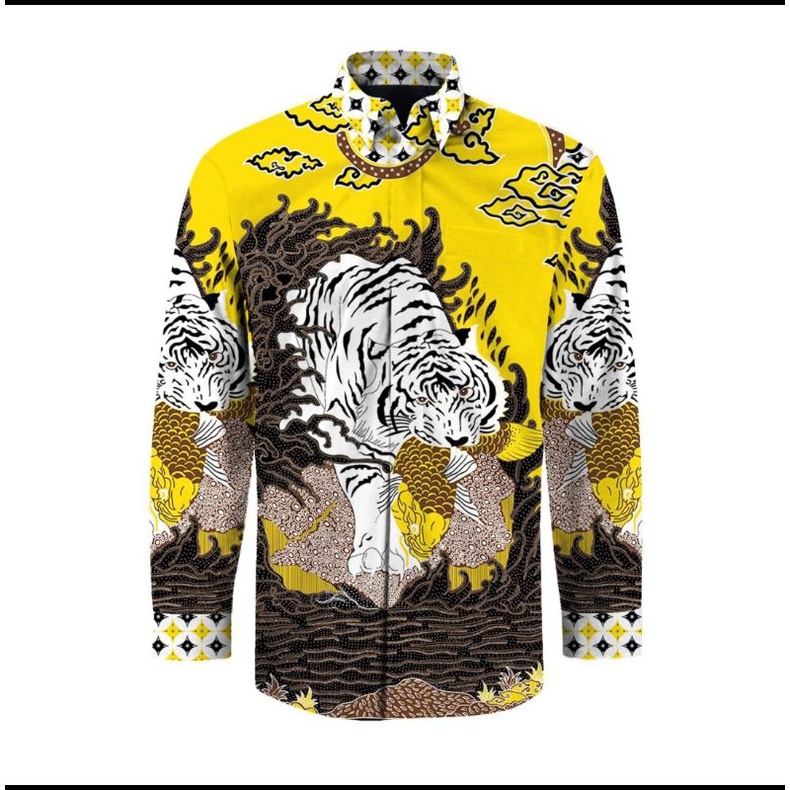 Jual batik doby premium exclusive,motif macan kemeja batik pria bahan ...