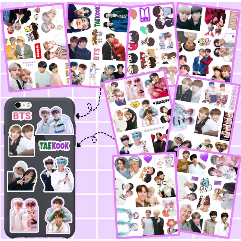 Jual Stiker BTS ( Sudah Cutting) Shiper Taekook Vmin Namjin Sope Jikook ...
