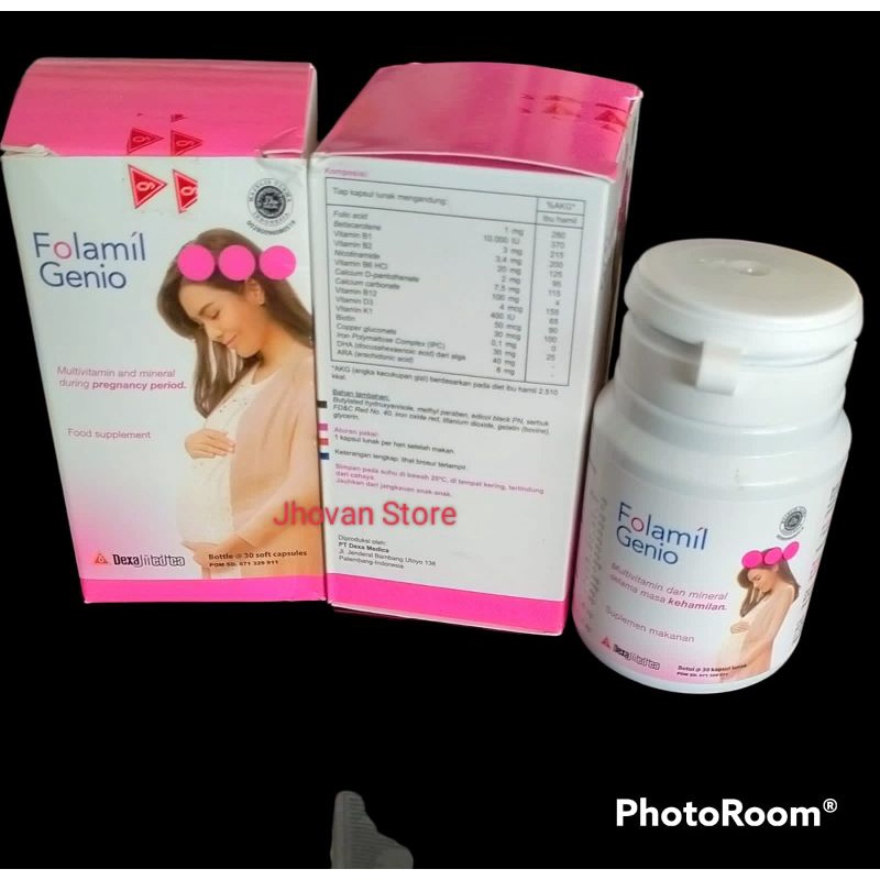 Jual Folamil Genio 30 kapsul ~ Suplemen mengandung DHA, multivitamin ...