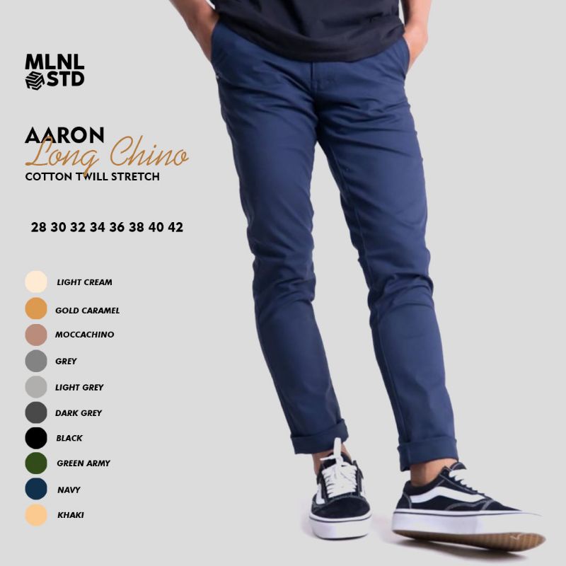 Jual CELANA PANJANG CHINO PRIA SLIMFIT 28-42 CHINO BIG SIZE NAVY CREAM GREY CELANA CHINO PANJANG ...