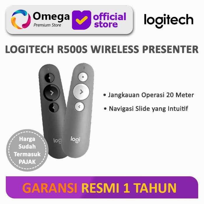 Jual Logitech R500s Remote Presenter Wireless Laser Pointer | Shopee Indonesia