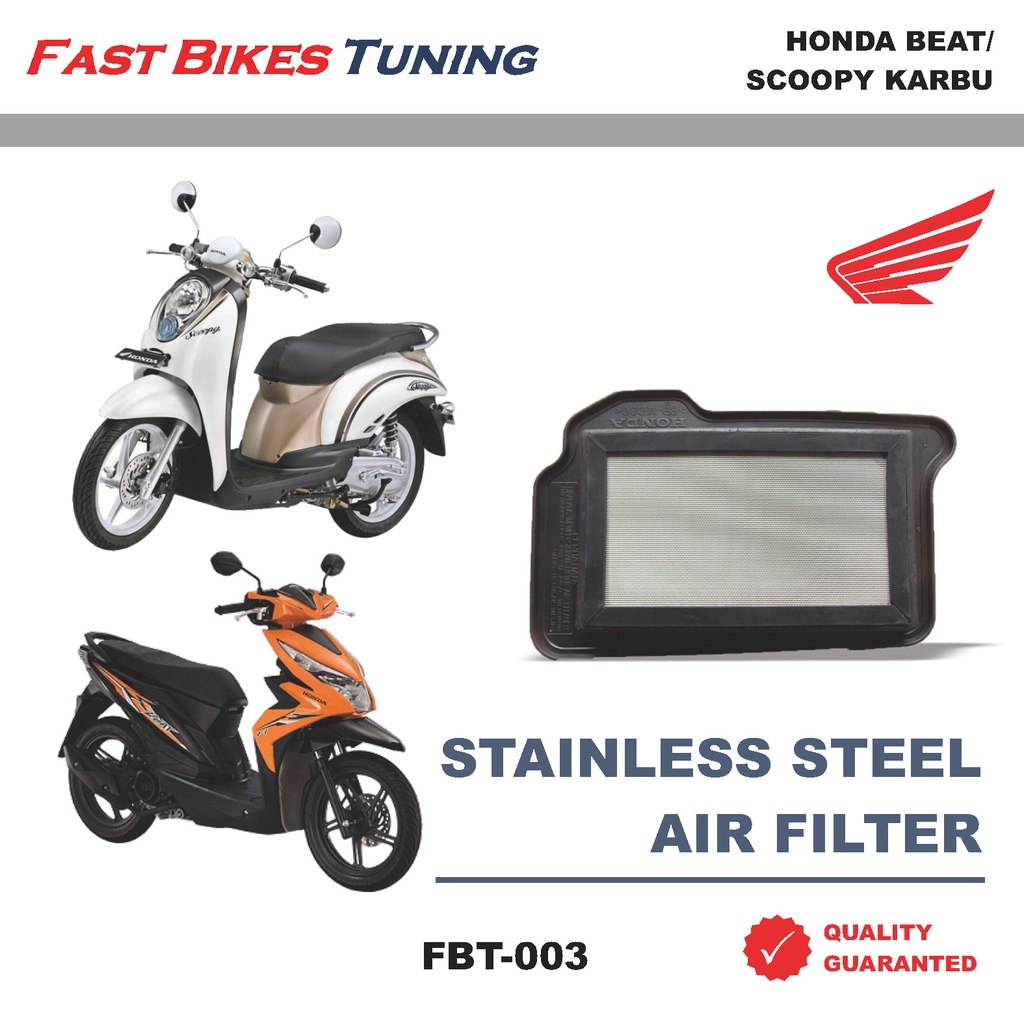 Jual FILTER UDARA HONDA BEAT KARBU - FILTER UDARA STAINLESS - FILTER ...