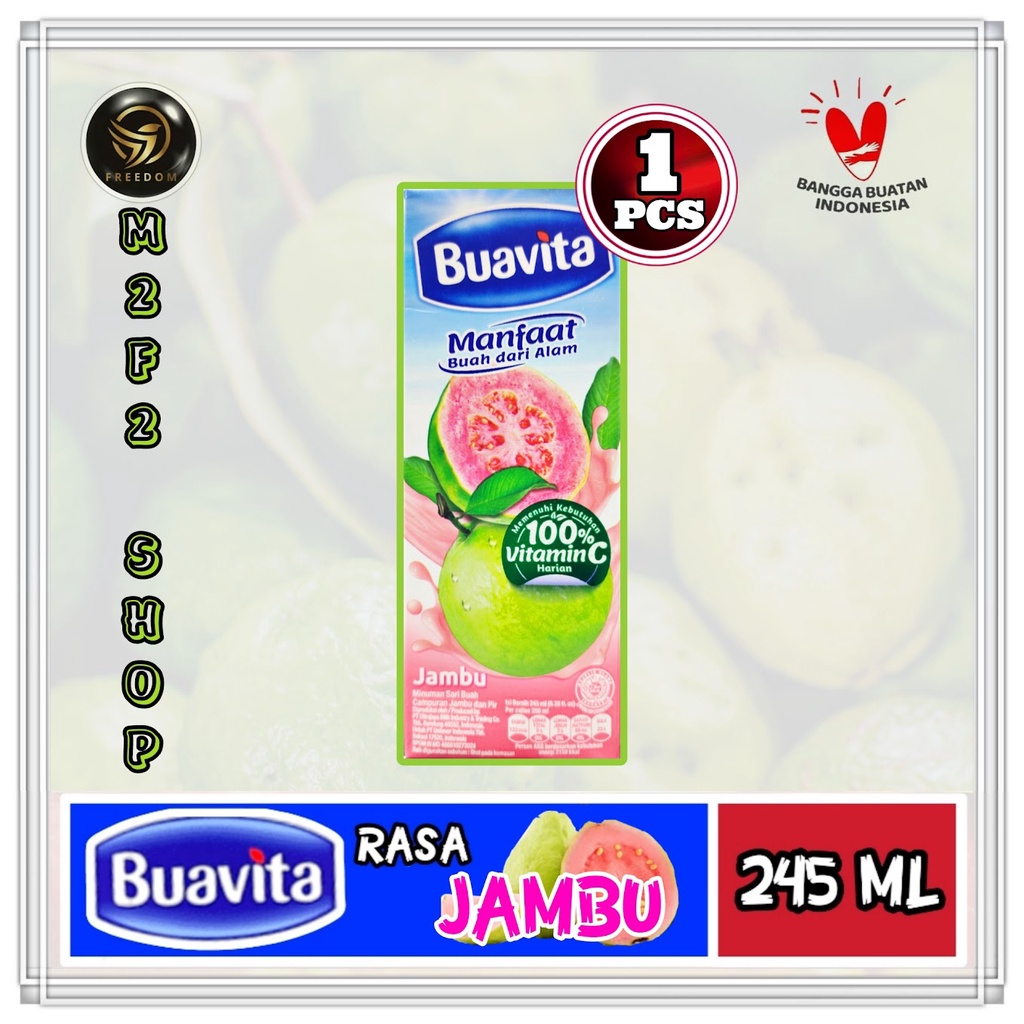 Jual Jus Buavita Rasa Jambu Kotak | Juice Guava - 245 ml (Kemasan ...