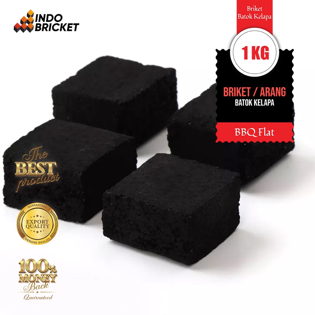 Jual Arang / Briket / Charcoal Batok Kelapa BBQ Flat Export Quality 1KG | Shopee Indonesia
