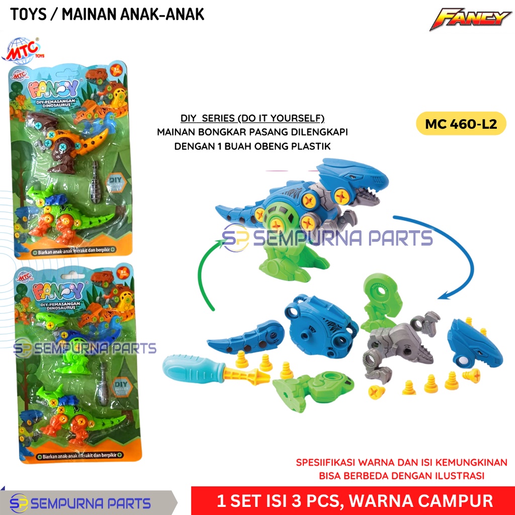Jual TOYS FK.FANCY DINOSAURUS WORLD SERIES DIY MC 460-L2 (1 SET ISI 3 ...