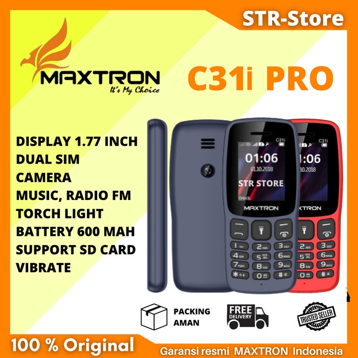 Jual MAXTRON C31i PRO GARANSI RESMI HP CANDYBAR MURAH HP BIASA MURAH ...