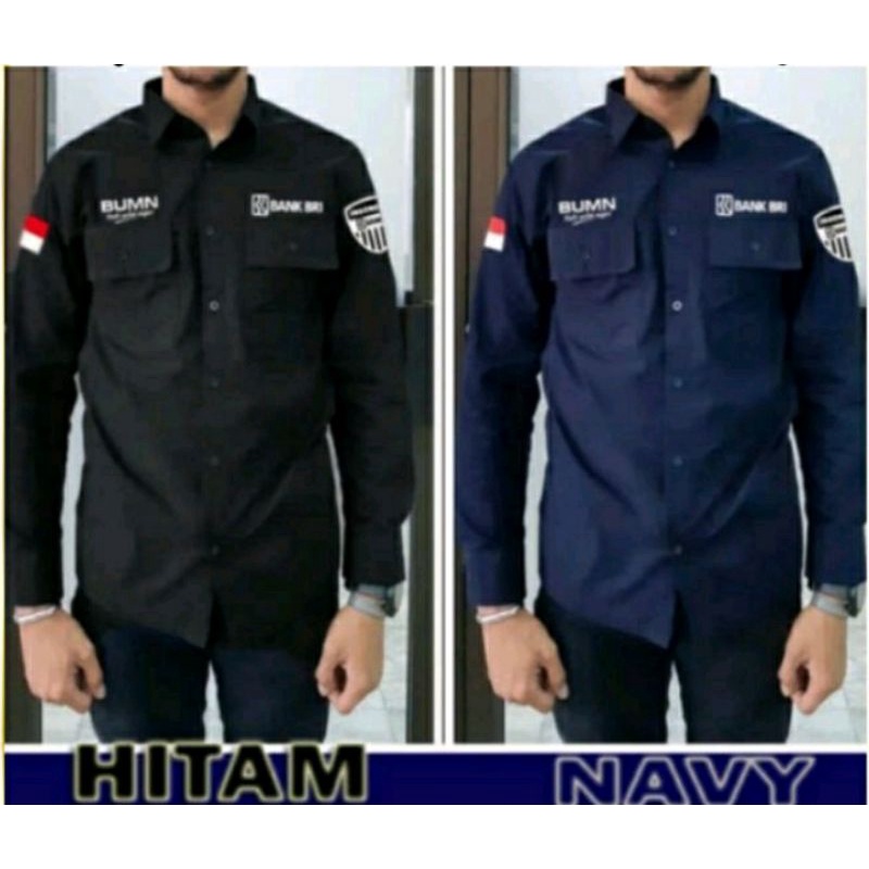 Jual Seragam Bri kemeja bank BRI baju kemeja BRI full bordir | Shopee ...