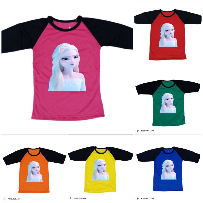 Jual Baju anak/Kaos Raglan Frozen elsa anak cew/anak cow/gambar lucu ... Jual Baju anak/Kaos Raglan Frozen elsa anak cew/anak cow/gambar lucu ...