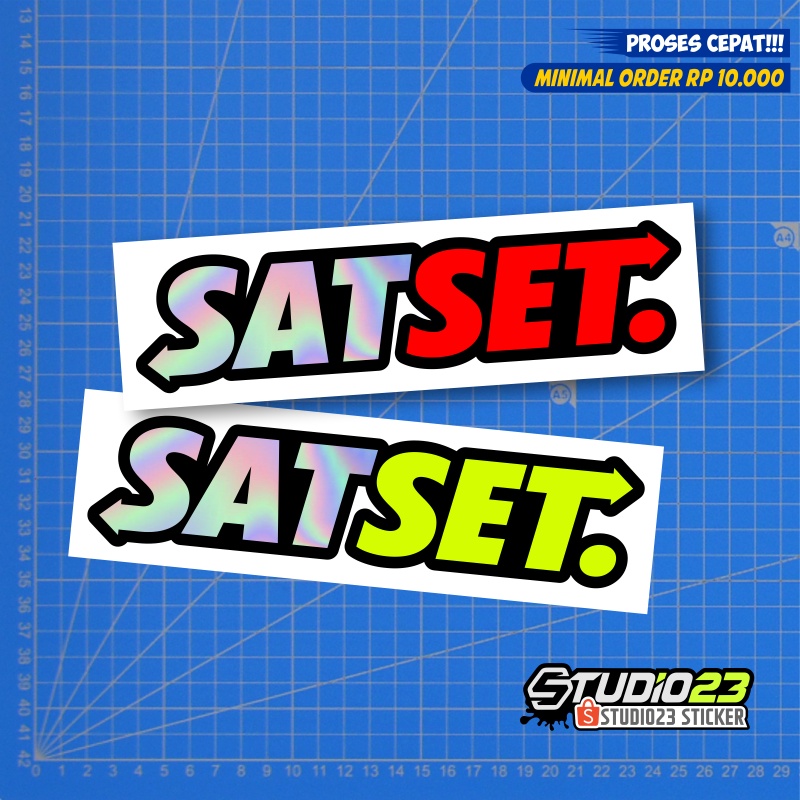 Jual Stiker SATSET Cutting Hologram Viral | Shopee Indonesia