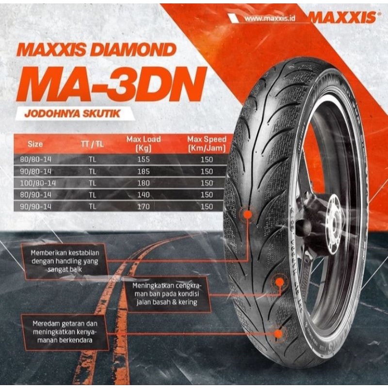 Jual ban maxxis diamond tubles ring14 metic beat Mio Vario new 1pcs ...