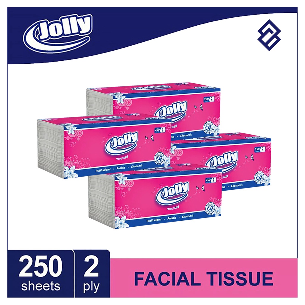 Jual Tisu Jolly 250 Sheets 2ply / Tisu Jolly 250 paket isi 4 pack ...