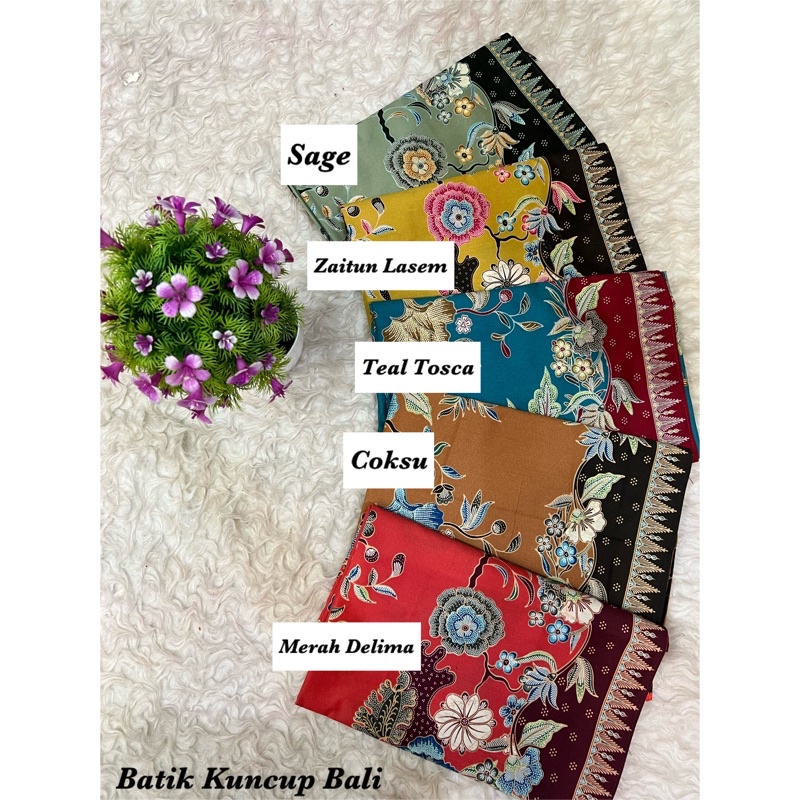 Jual KAMEN BATIK HALUS KHAS BALI BATIK KUNCUP BALI WARNA PASTEL ...