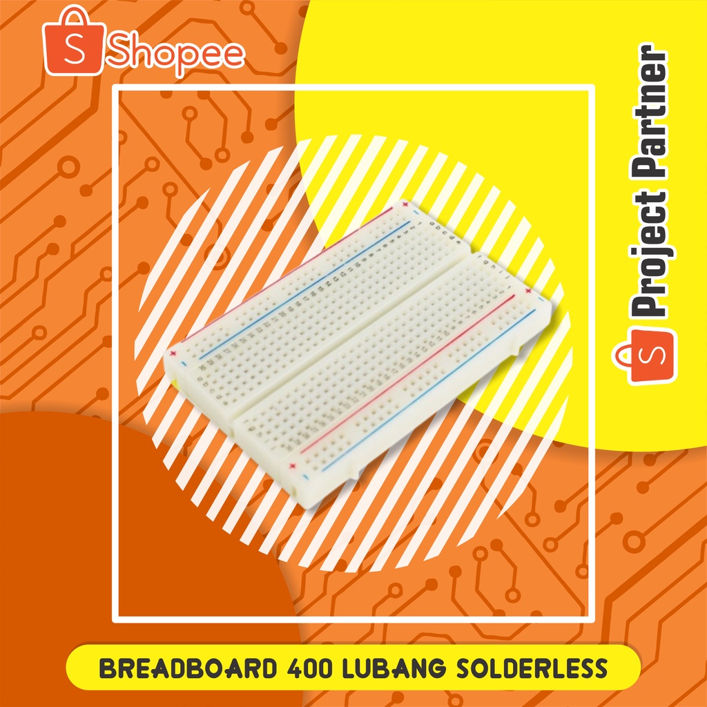 Jual Breadboard 400 Hole Lubang Solderless Raspberry Pi Arduino Uno ...