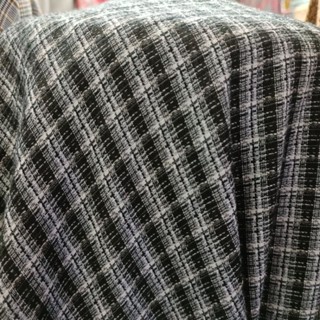 Jual BAHAN KAIN TWEED WOLL DASAR HITAM PUTIH ( HARGA UNTUK 0,5 METER ...