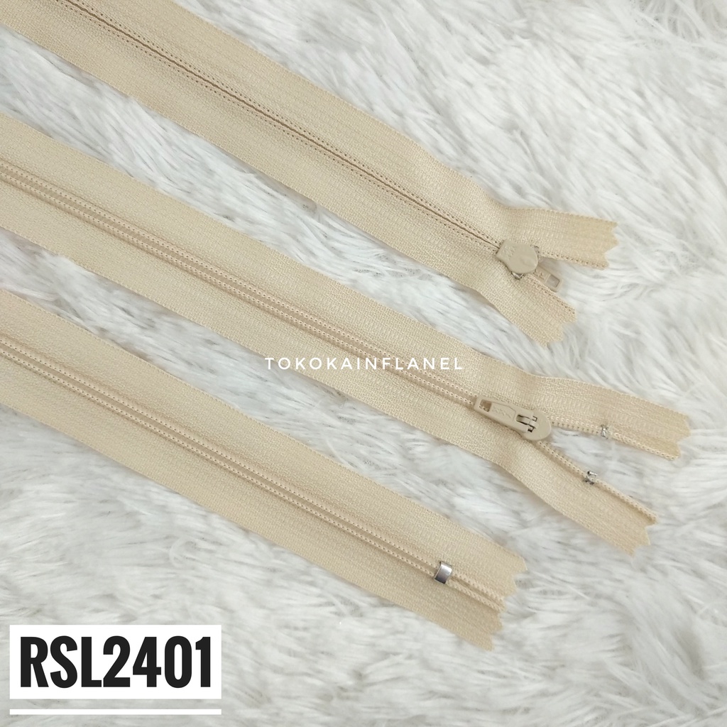 Jual Resleting YKK FRC-32 panjang 14 inch / 35cm - Light Khaki RSL2401 ...