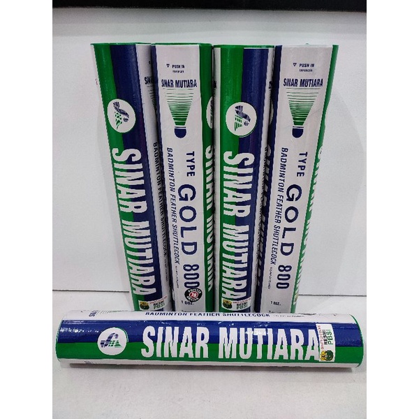 Jual Shuttlecock Shuttle Cock Kok Badminton Sinar Mutiara Gold 800 PBSI ...