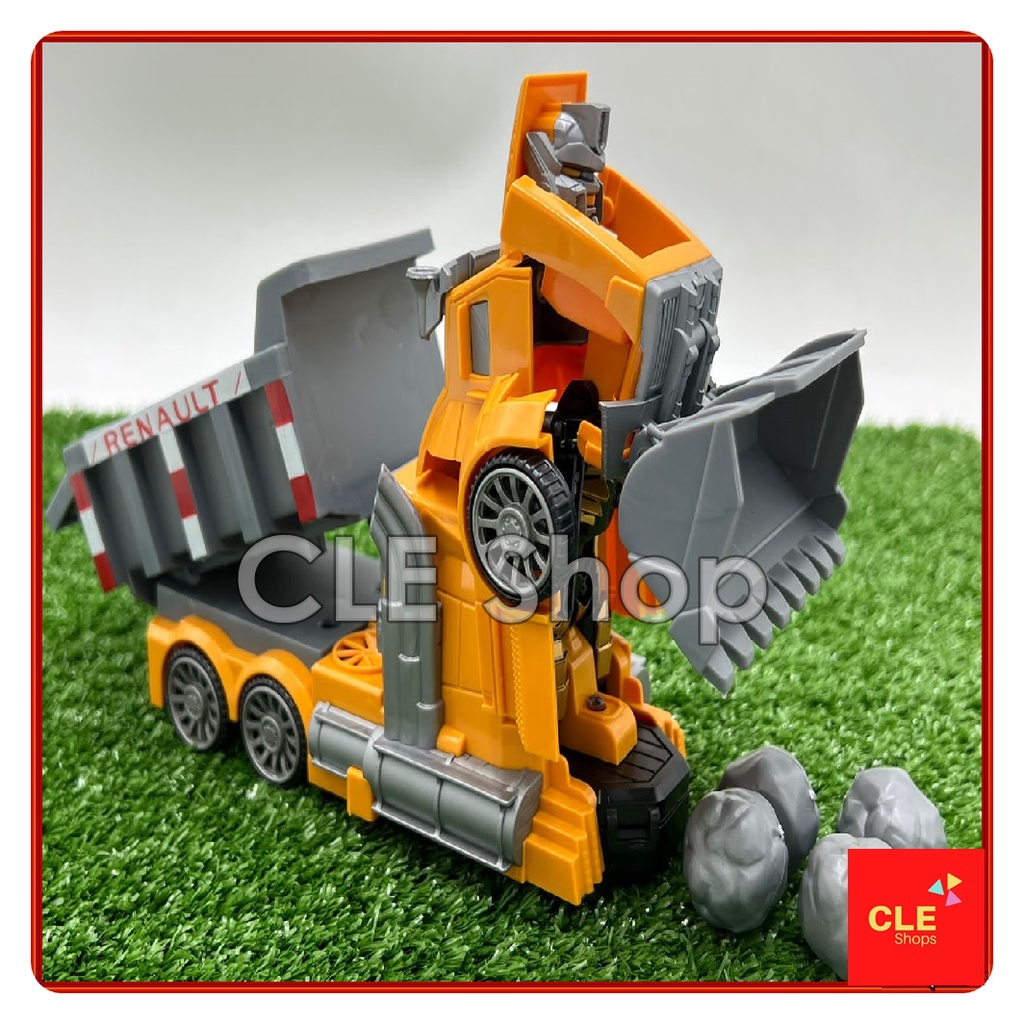 Jual Mainan Mobil Truk Molen berubah jadi Robot Mobil Dump Truk Sampah ...