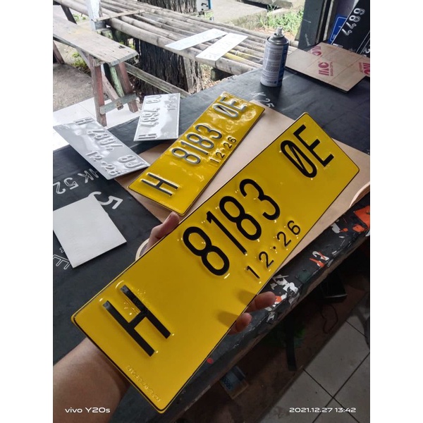 Jual Plat mobil kuning (font standart) | Shopee Indonesia