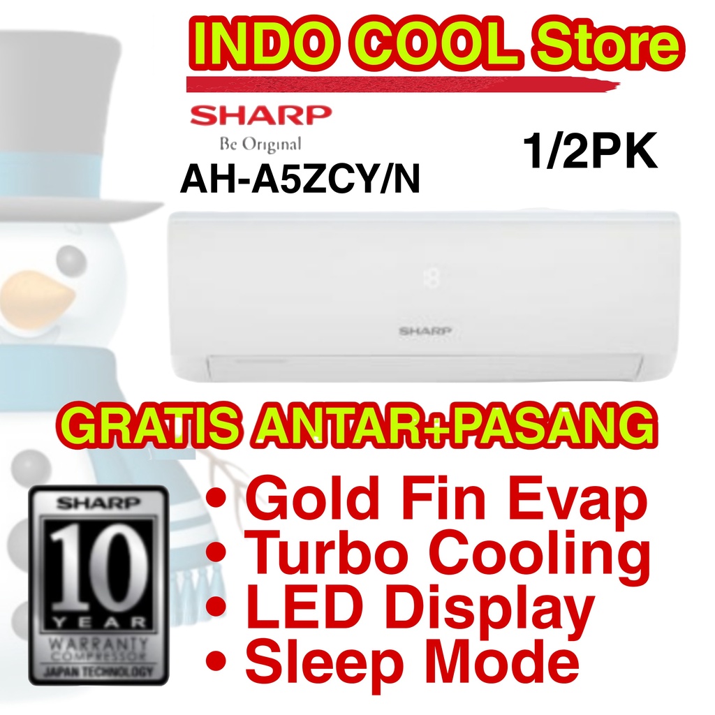 Jual Ac Sharp Split 1/2PK AH-A5ZCY | Shopee Indonesia