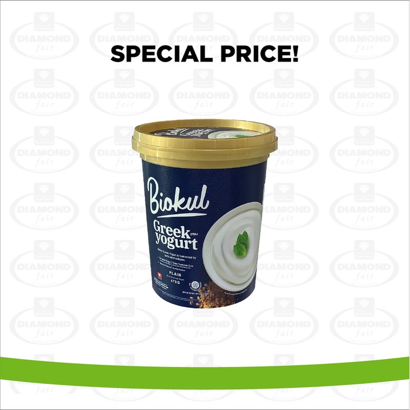 Jual BIOKUL GREEK YOGURT PLAIN 473 GR - SPECIAL PRICE | Shopee Indonesia