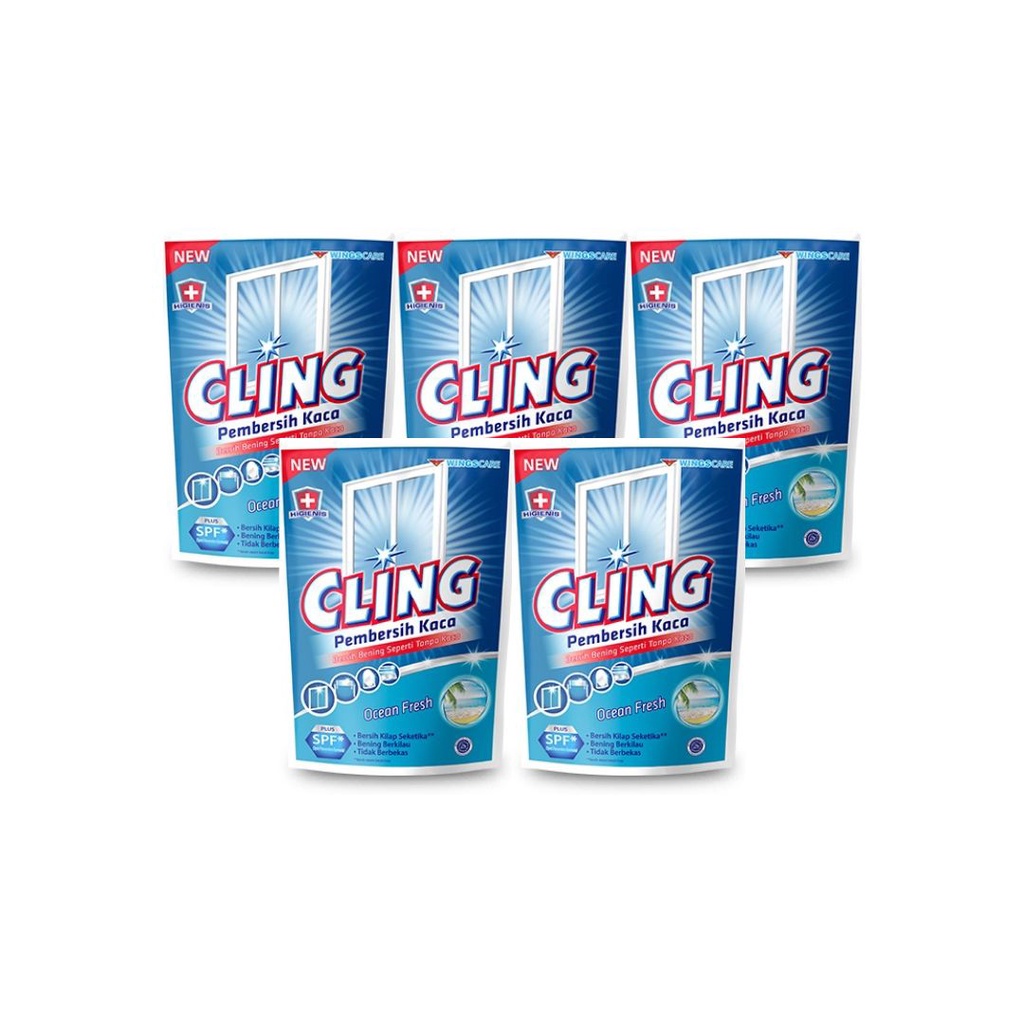 Jual Cling Pembersih Kaca Ocean Fresh 5 x 425 mL | Shopee Indonesia