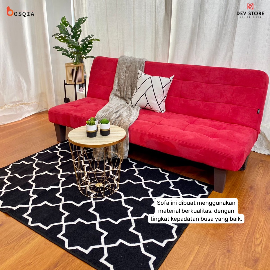 Jual Sofa Gwinston Merah / Sofabed / Sofa Minimalis | Shopee Indonesia