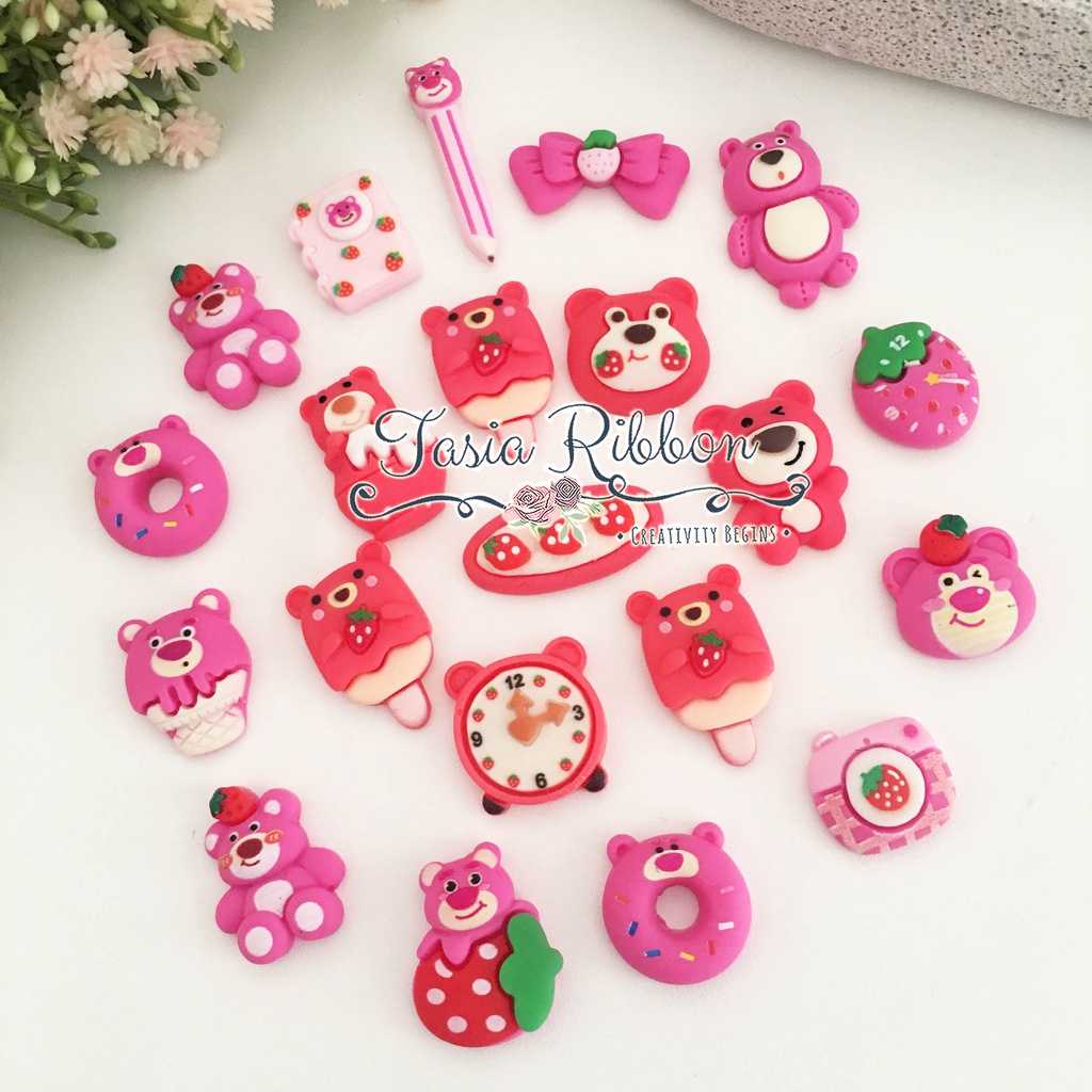 Jual Resin Clay Bear Pink Lotso (10pc) | Shopee Indonesia