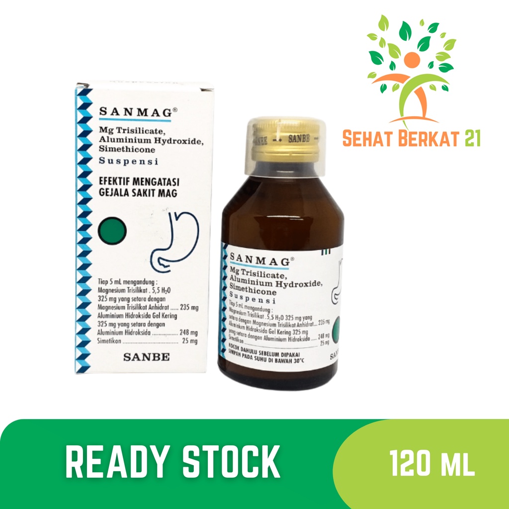 Jual SANMAG SANMAH SIRUP 120ML OBAT MAAG MAAGH LAMBUNG KEMBUNG | Shopee ...