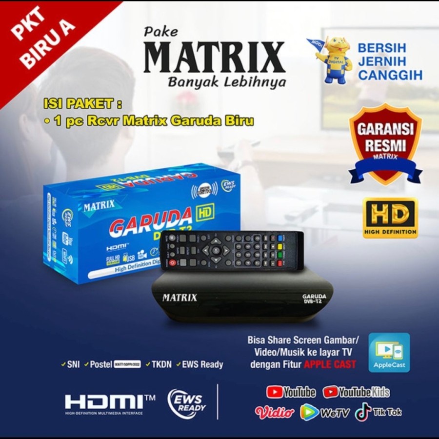 Jual SET TOP BOX MATRIX DVB-T2 STB PENANGKAP SINYAL TV DIGITAL MATRIX ...