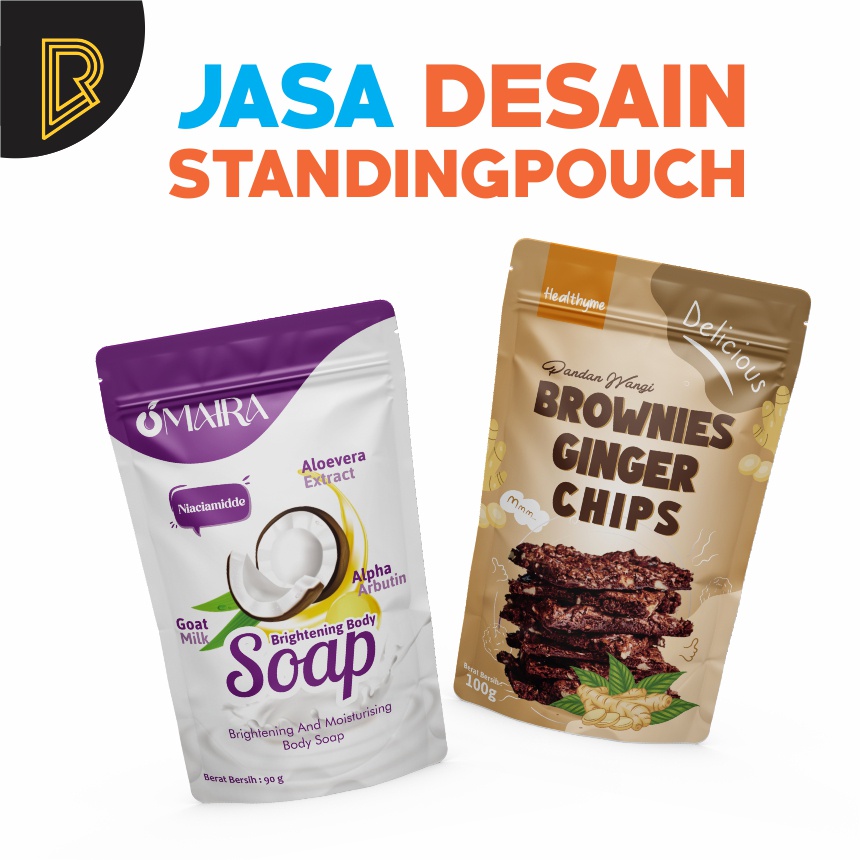 Jual (Desain Only) Jasa desain kemasan standing pouch produk label ...