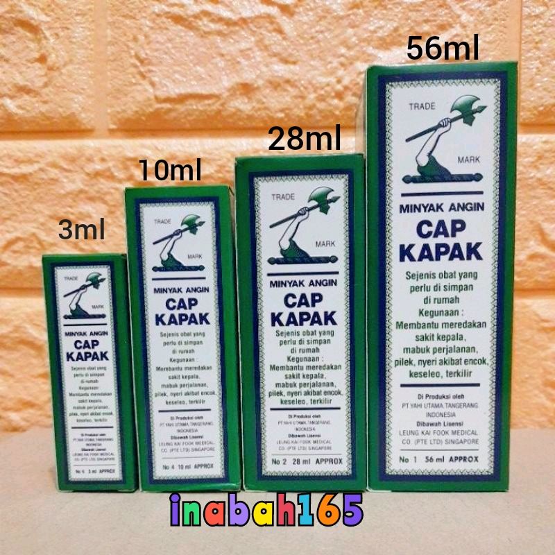 Jual Minyak Angin Cap Kapak 3ml|10ml |28ml | 56ml | Shopee Indonesia