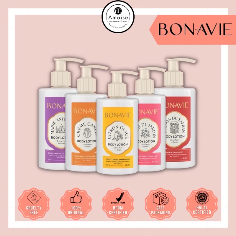 Jual Bonavie Body Lotion (Citron Glace, Creme Canele, Fleur du jardin ...