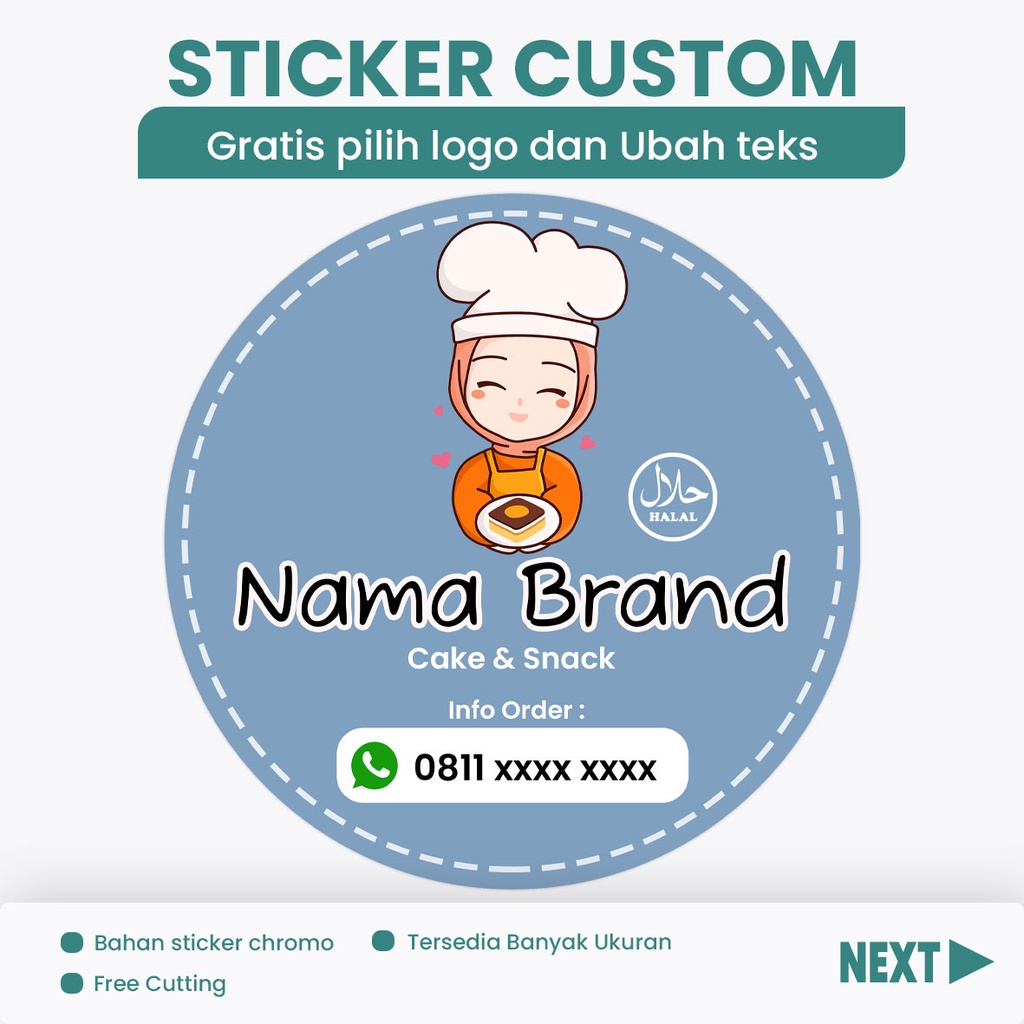 Jual Cetak Sticker Custom - Sticker chromo , Stiker Lebel Makanan ...
