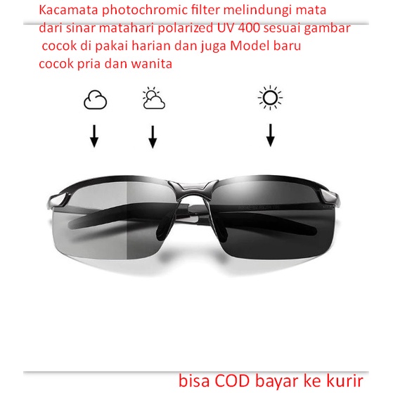 Jual Kacamata photochromic filter melindungi mata dari sinar matahari polarized UV 400 sesuai ...