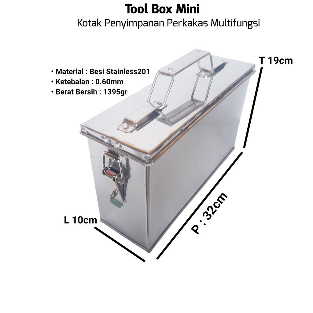 Jual Tool Box mini berbahan Metal / Kotak Penyimpanan Perkakas ...