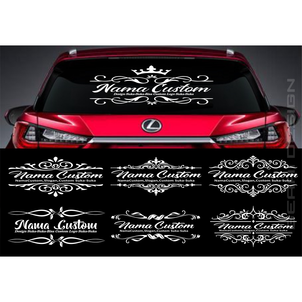 Jual Stiker kaca mobil stiker body mobil custom nama mobil cutting ...